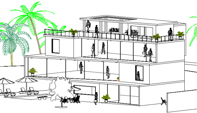 technology complex building Gratis Modelo 3D in Edificios 3DExport