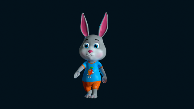 Cartoon Rabbit Gaming Animation Pack 3D Model in Other 3DExport