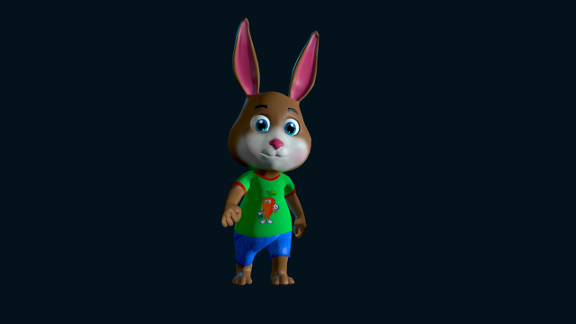 Cartoon Rabbit Gaming Animation Pack 3D Model in Other 3DExport