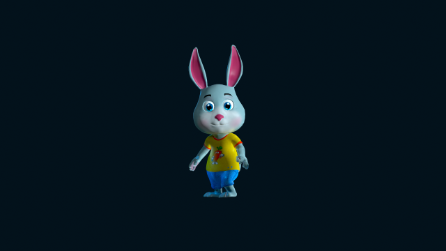 Cartoon Rabbit Gaming Animation Pack 3D Model in Other 3DExport