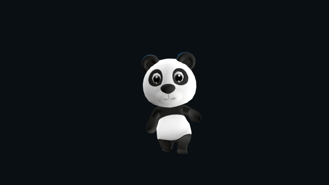 Cartoon Panda Character Animated 3D Model in Wildlife 3DExport