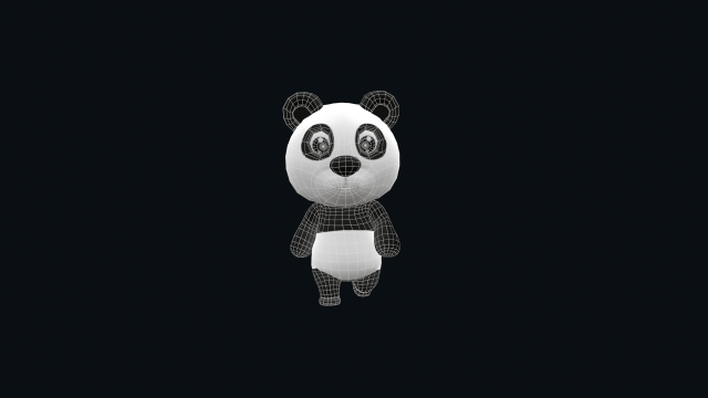 Cartoon Panda Character Animated 3D Model in Wildlife 3DExport