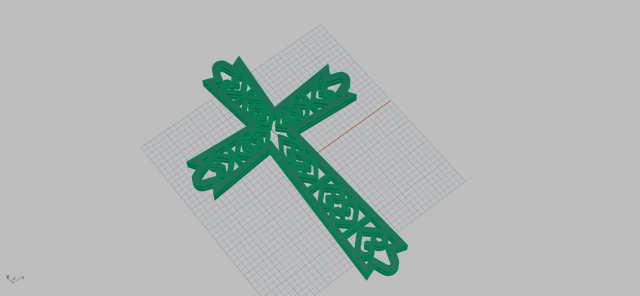 cross with hearts 3d print model stl 3dm obj 3D Print Model in Other ...