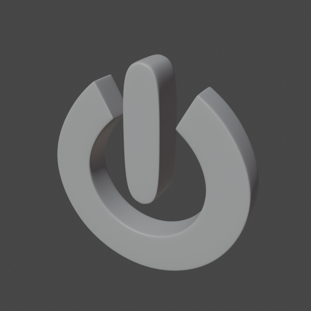 power on-off symbol 3D Model in Other 3DExport