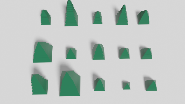 low poly tree asset pack 3D Model in Landscapes 3DExport