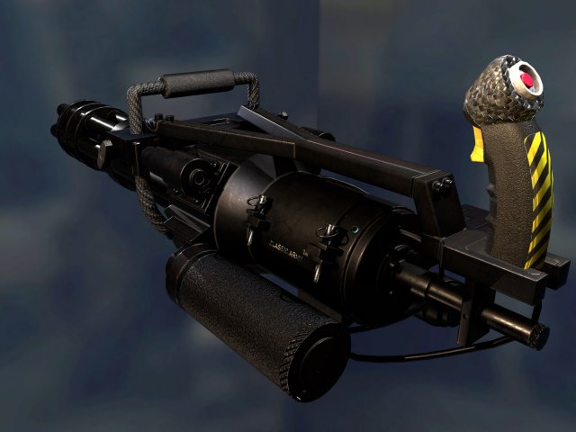minigun 3D Model in Machine Gun 3DExport