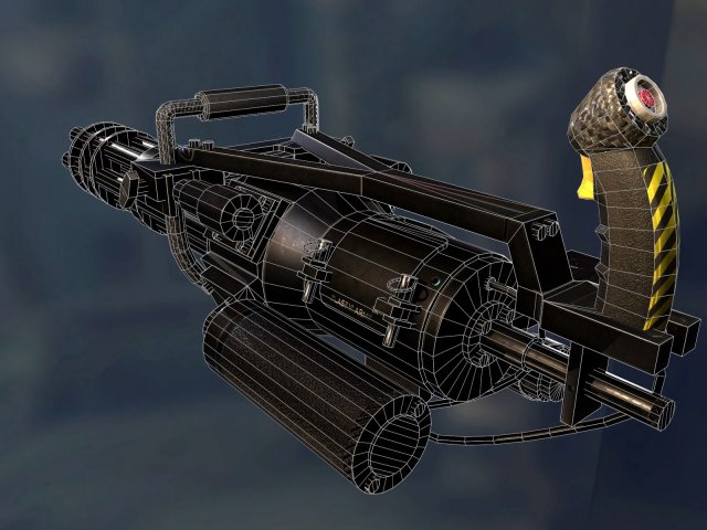 minigun 3D Model in Machine Gun 3DExport