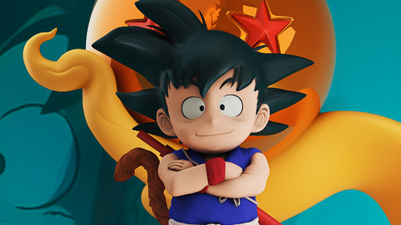 KID GOKU 3D Print Model in Sculpture 3DExport