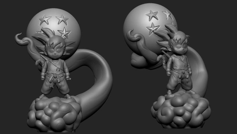 KID GOKU 3D Print Model in Sculpture 3DExport
