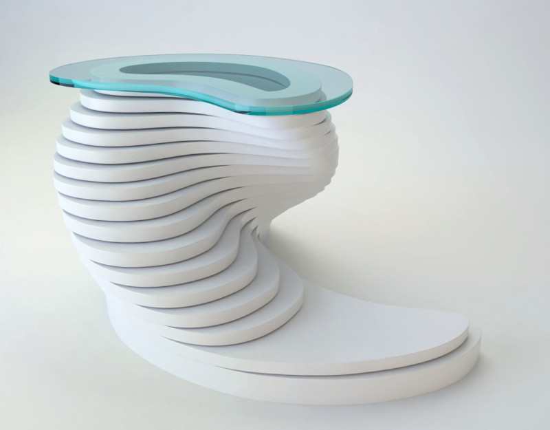 Twisted Parametric Table 3D Model in Lamp 3DExport