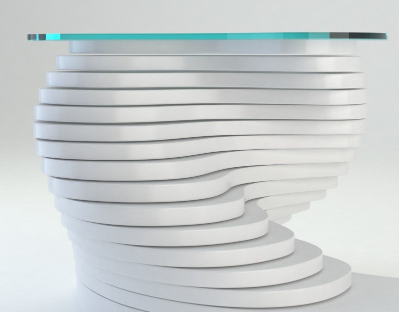 Twisted Parametric Table 3D Model in Lamp 3DExport