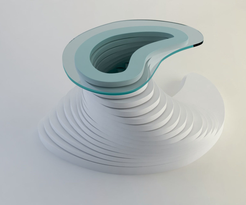 Twisted Parametric Table 3D Model in Lamp 3DExport