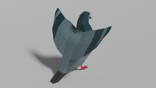 low poly pigeon 3D Model in Bird 3DExport