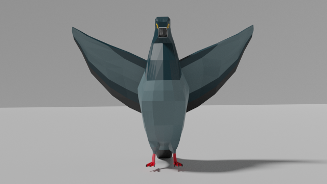 low poly pigeon 3D Model in Bird 3DExport