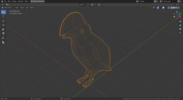 low poly cock-of-the-rock 3D Model in Bird 3DExport