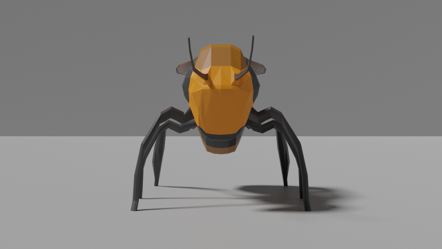 low-poly bee 3D Model in Insects 3DExport