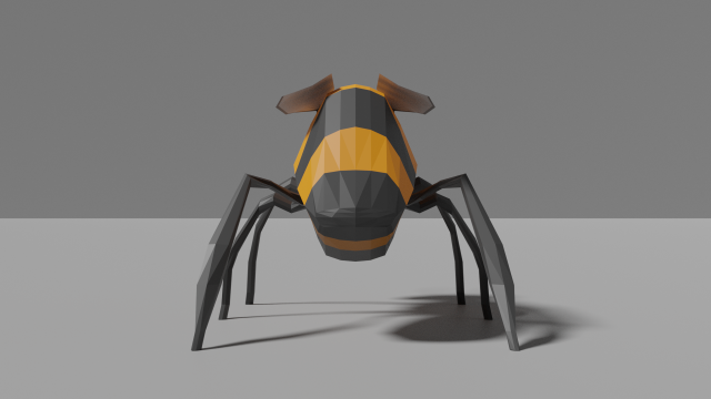 low-poly bee 3D Model in Insects 3DExport