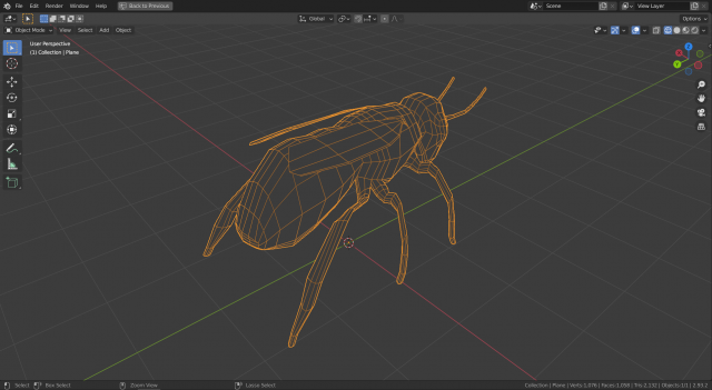 low-poly bee 3D Model in Insects 3DExport