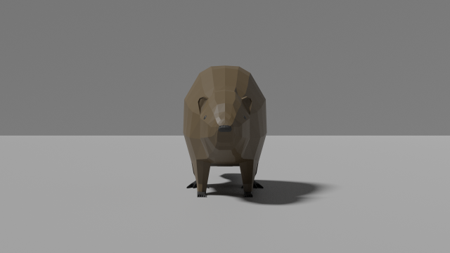 low-poly beaver 3D Model in Rodent 3DExport