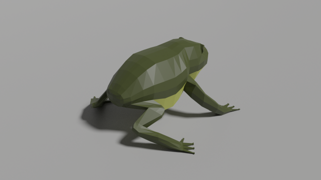 low-poly toad 3D Model in Amphibians 3DExport