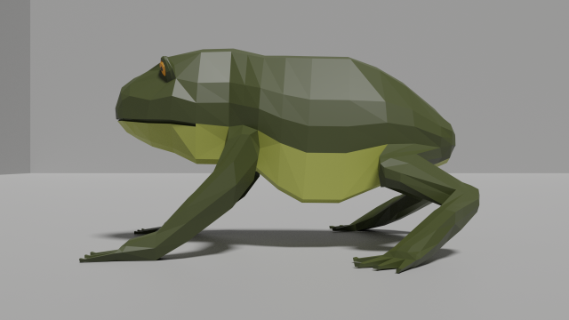 low-poly toad 3D Model in Amphibians 3DExport