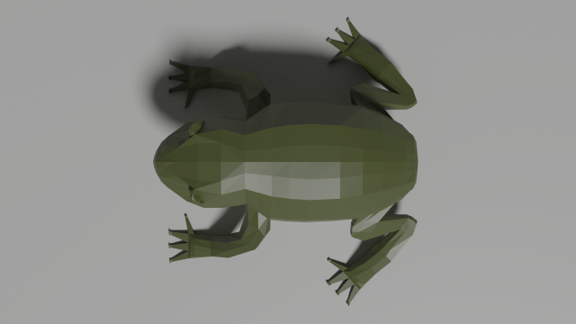 low-poly toad 3D Model in Amphibians 3DExport