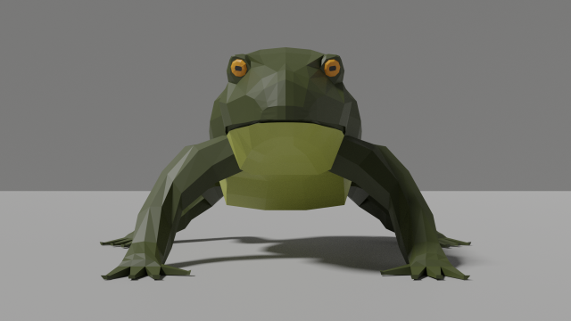 low-poly toad 3D Model in Amphibians 3DExport