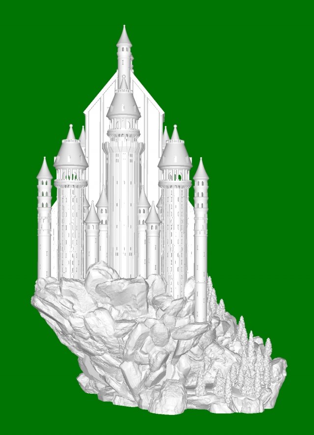 Medieval Castle 3D Print Model in Architecture 3DExport