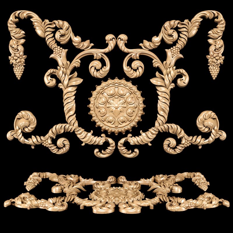 baroque classical carving 3D Model in Other 3DExport