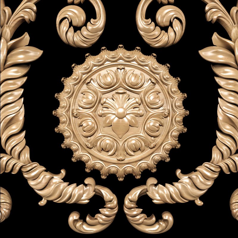 baroque classical carving 3D Model in Other 3DExport