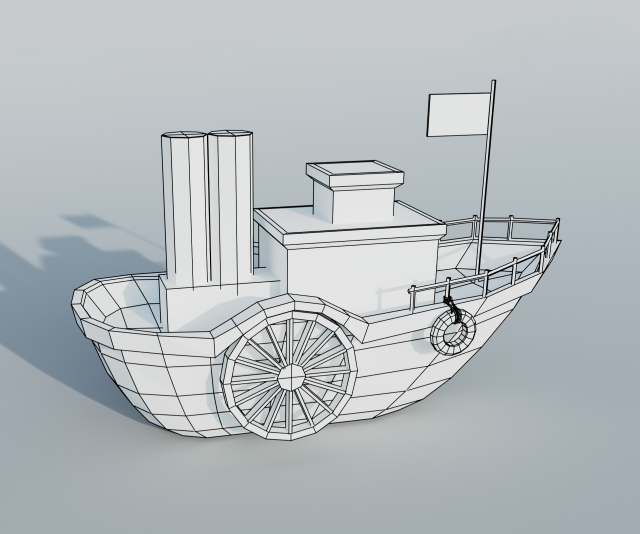 Steamboat 3D Model in Transport 3DExport