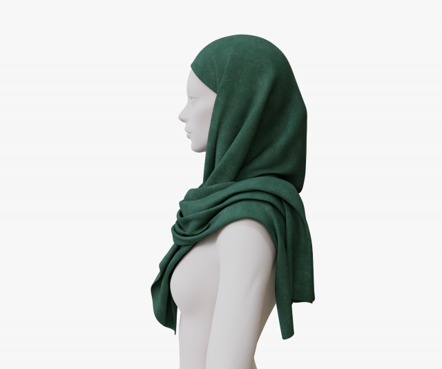 Medieval and winter shawl 3D Model in Clothing 3DExport