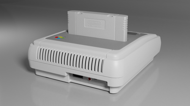 super nintendo entertainment system snes pal 3D Model in Other 3DExport