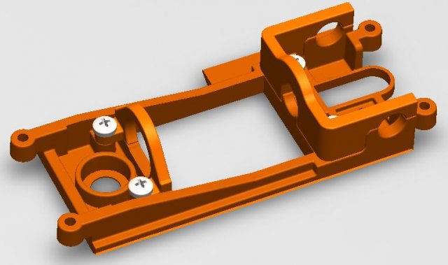 Slot car fc130 motor mount Offset 05mm 3D Print Model in Other 3DExport
