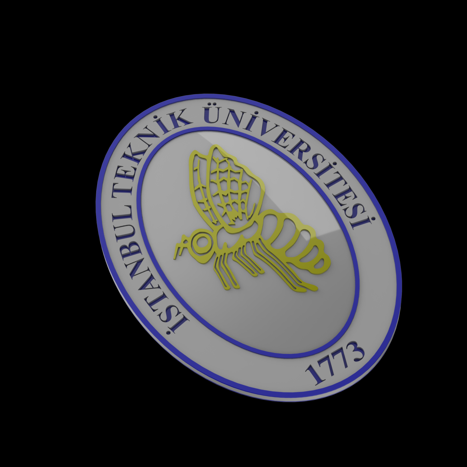 Istanbul Technical University Logo Gratis Model Cetak 3D in Tanda dan ...