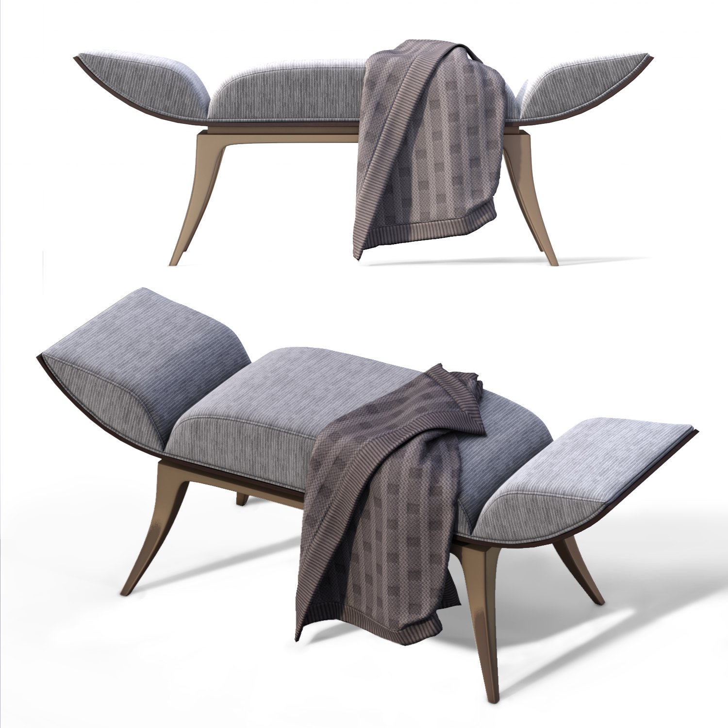 ottomans bench l luxury hallway bench furniture 3D Models in Bench 3DExport