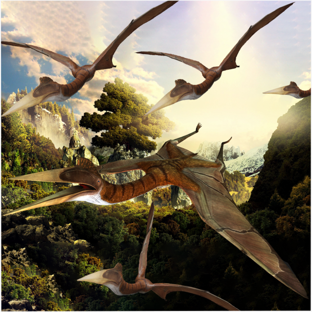 DOWNLOAD QUETZALCOATLUS 3D MODEL ANIMATED DINOSAUR DINOSAUR BIRD TERROR ...