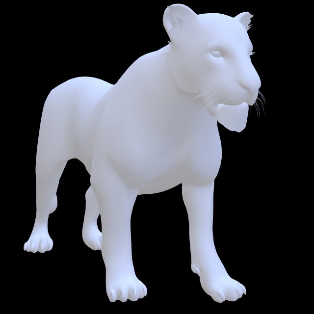 DOWNLOAD CAT 3D MODEL CAT LIONESS TIGER LION CHEETAH LEOPART PREDATOR ...