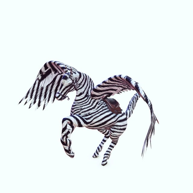 PEGASUS FLYING ZEBRA HORSE PEGASUS ZEBRA 3D Model in Horse 3DExport