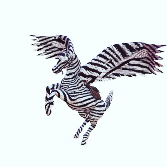 PEGASUS FLYING ZEBRA HORSE PEGASUS ZEBRA 3D Model in Horse 3DExport