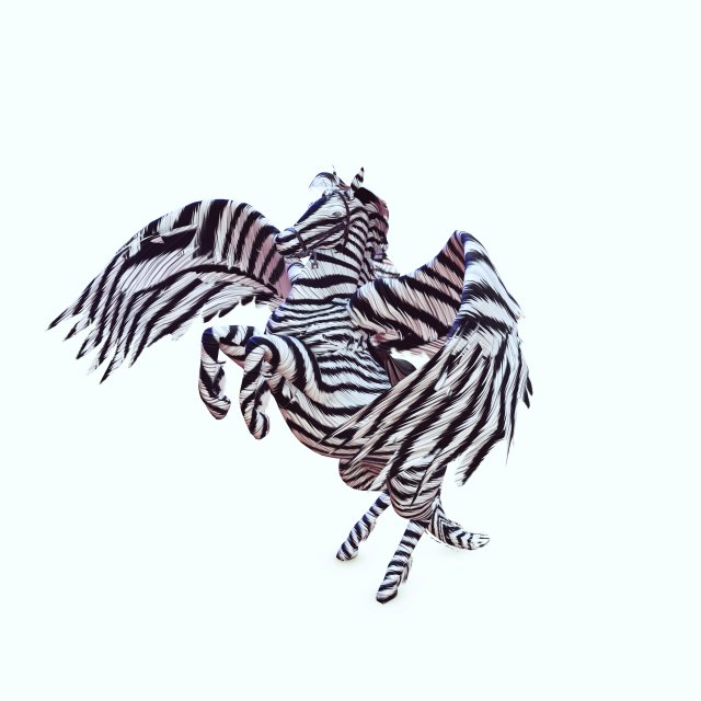 PEGASUS FLYING ZEBRA HORSE PEGASUS ZEBRA 3D Model in Horse 3DExport
