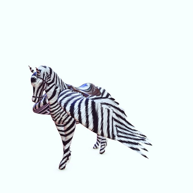 PEGASUS FLYING ZEBRA HORSE PEGASUS ZEBRA 3D Model in Horse 3DExport