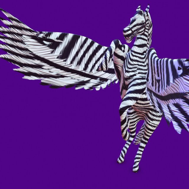 PEGASUS FLYING ZEBRA HORSE PEGASUS ZEBRA 3D Model in Horse 3DExport