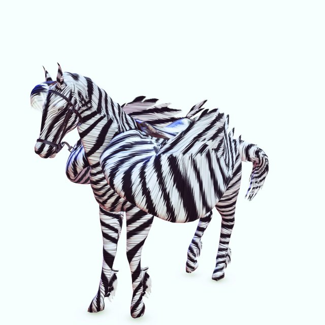 PEGASUS FLYING ZEBRA HORSE PEGASUS ZEBRA 3D Model in Horse 3DExport