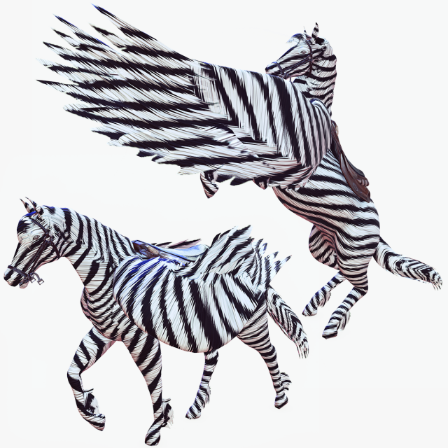 PEGASUS FLYING ZEBRA HORSE PEGASUS ZEBRA 3D Model in Horse 3DExport