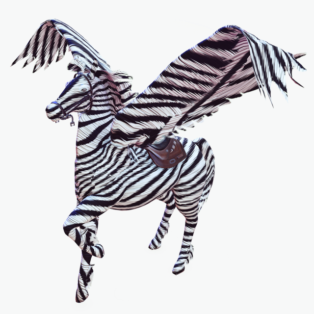 PEGASUS FLYING ZEBRA HORSE PEGASUS ZEBRA 3D Model in Horse 3DExport
