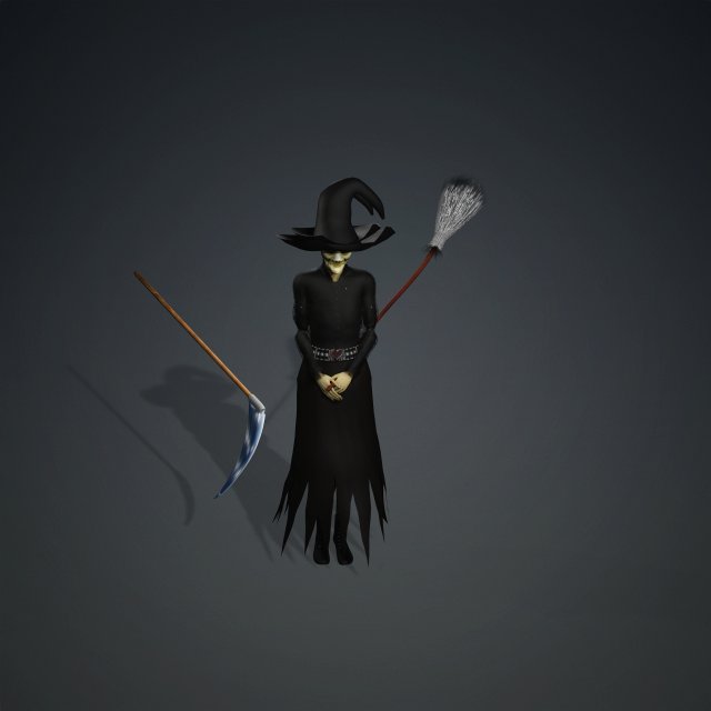 THE HALLOWEEN WITCH 3D MODEL - OBJ - FBX - 3D PRINTING - 3D PROJECT ...