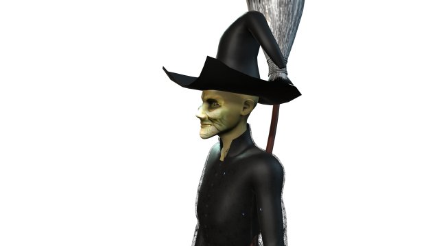 THE HALLOWEEN WITCH 3D MODEL - OBJ - FBX - 3D PRINTING - 3D PROJECT ...