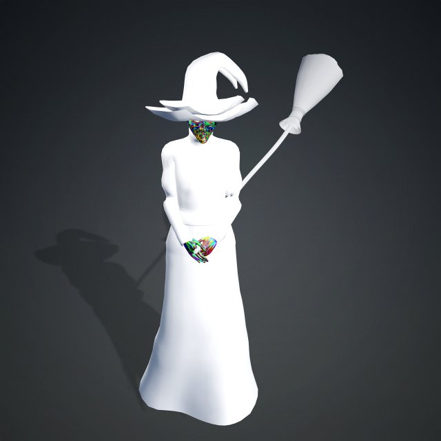 THE HALLOWEEN WITCH 3D MODEL - OBJ - FBX - 3D PRINTING - 3D PROJECT ...