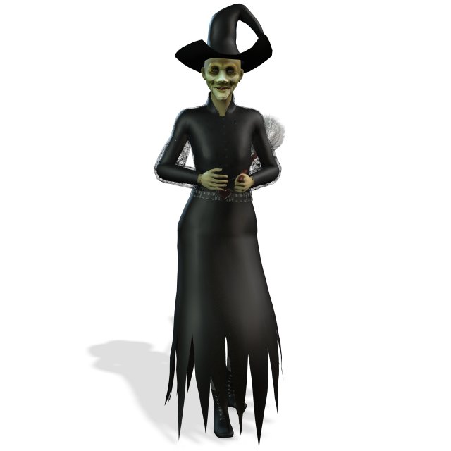 THE HALLOWEEN WITCH 3D MODEL - OBJ - FBX - 3D PRINTING - 3D PROJECT ...